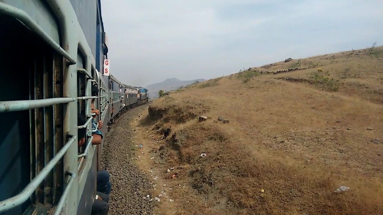 Shindawane Ghats (Part 1) | Koyna Express | WDP4 | EMD Accelerating ...