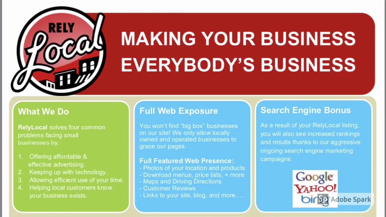 RelyLocal helps grow your Local Business - YouTube