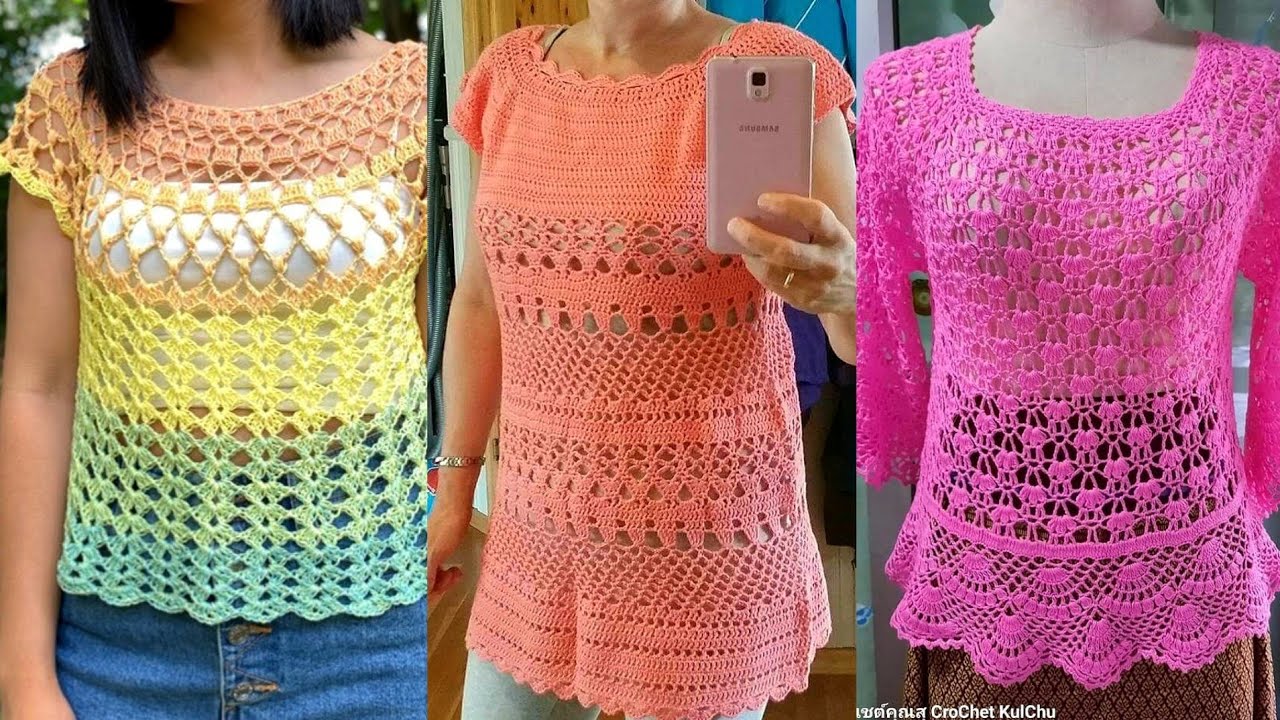 Most beautiful Free Crochet Top Blouses patterns/ Winter Seasons ...