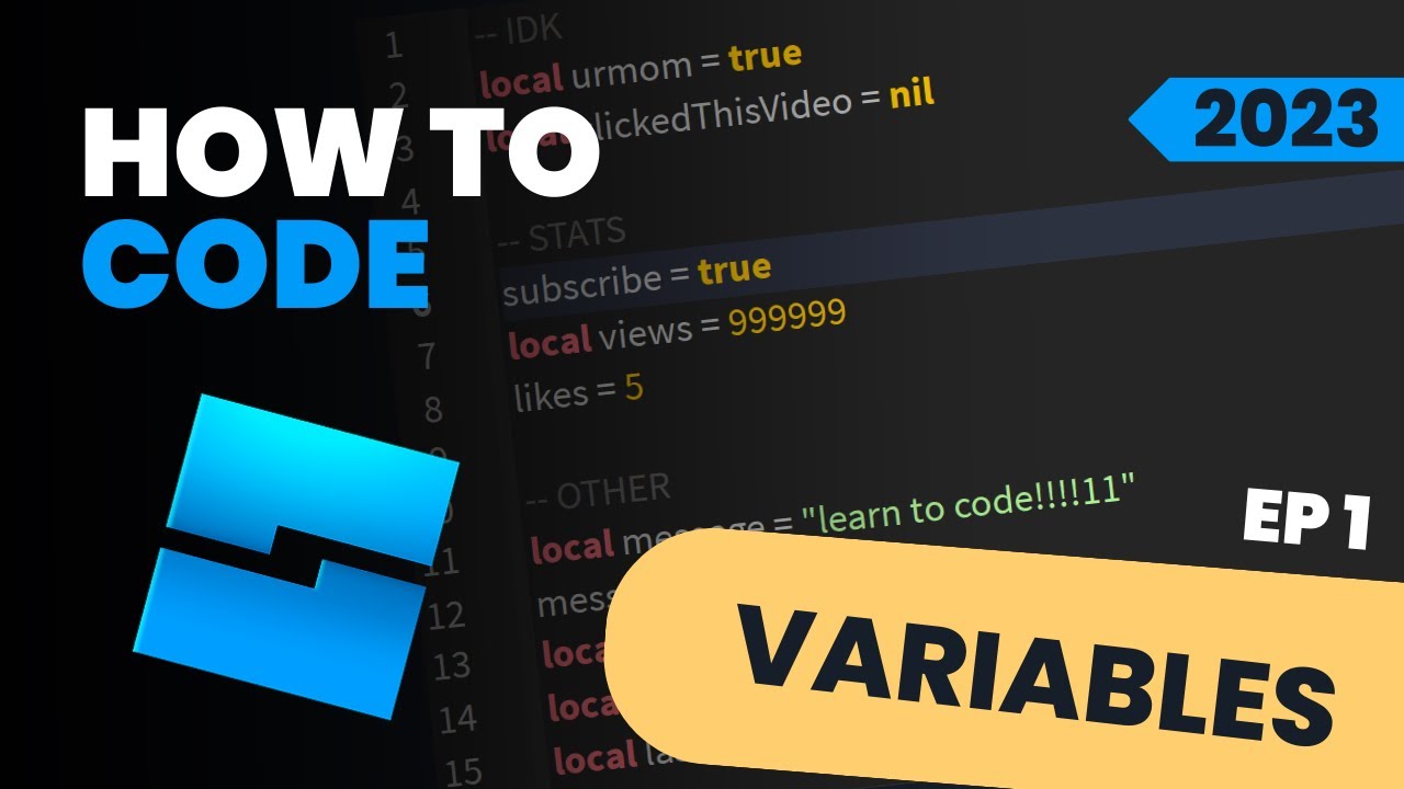 Learn How to Code in Roblox! - #1 Variables - YouTube