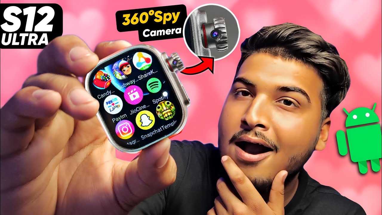 S12 Ultra 4G Smartwatch Review⚡| 360° Spy Camera😱| 2GB RAM🔥 Android ...