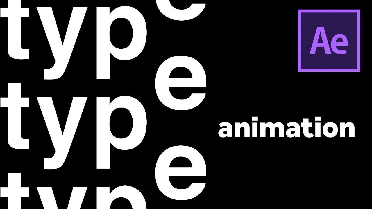 After Effects Type Tutorial: Bold type animation with jump cuts - YouTube
