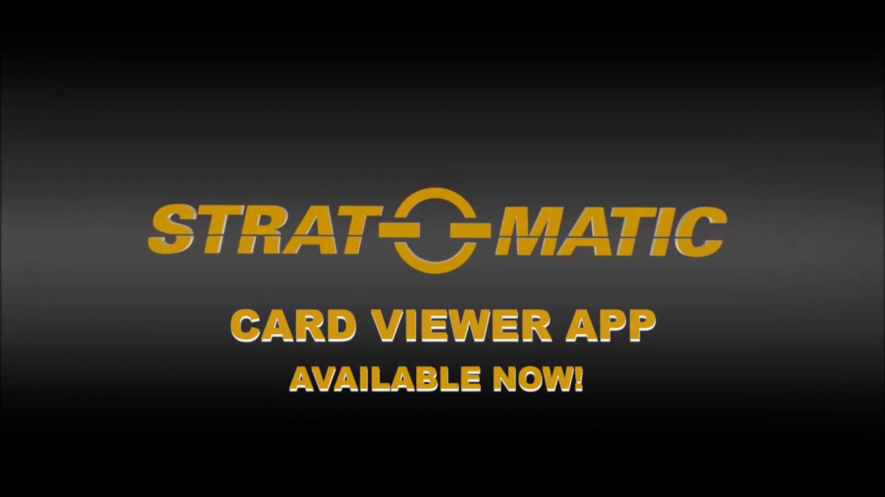 Strat-O-Matic Baseball Card Viewer App - YouTube