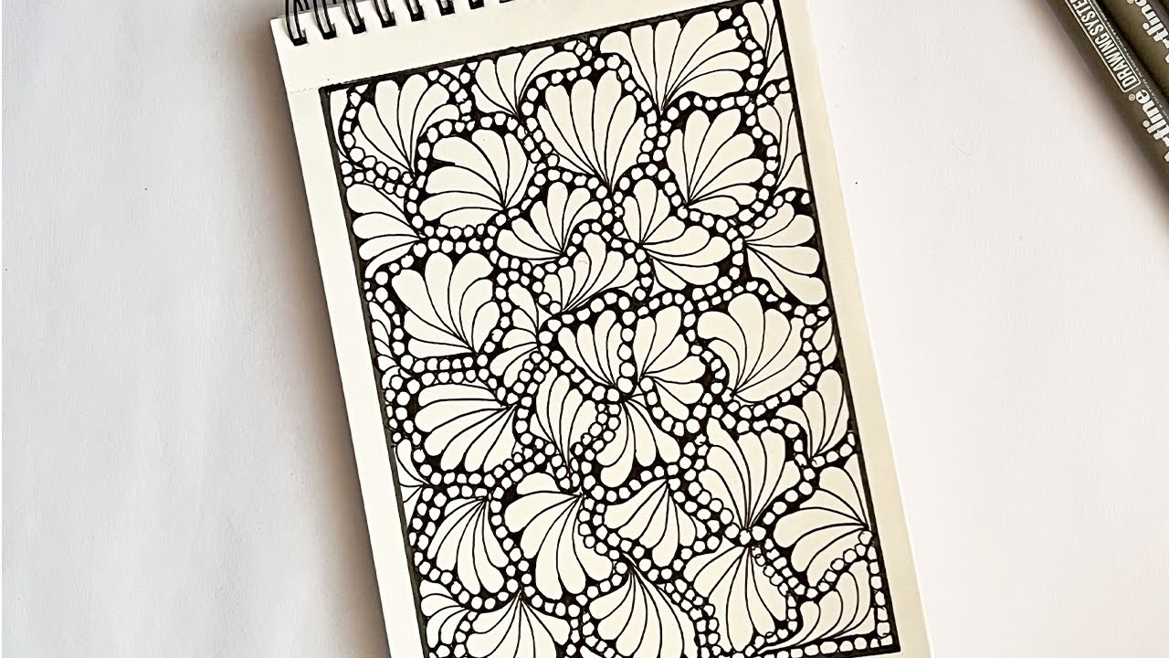 5/45 Days Zentangle Patterns || Daily challenge | Art for beginners ...