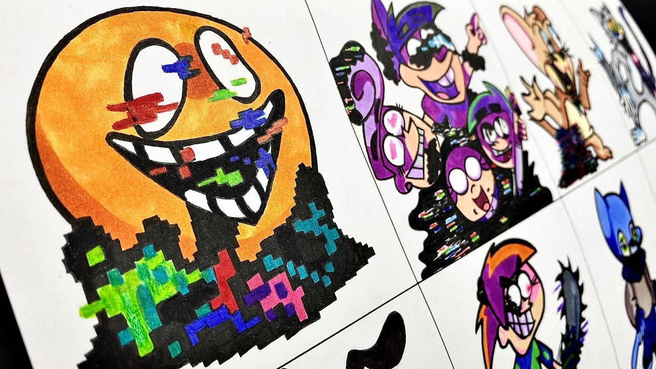 Drawing FNF - NEW Corrupted Annoying Orange Pibby, Tom & Jerry, Timmy ...
