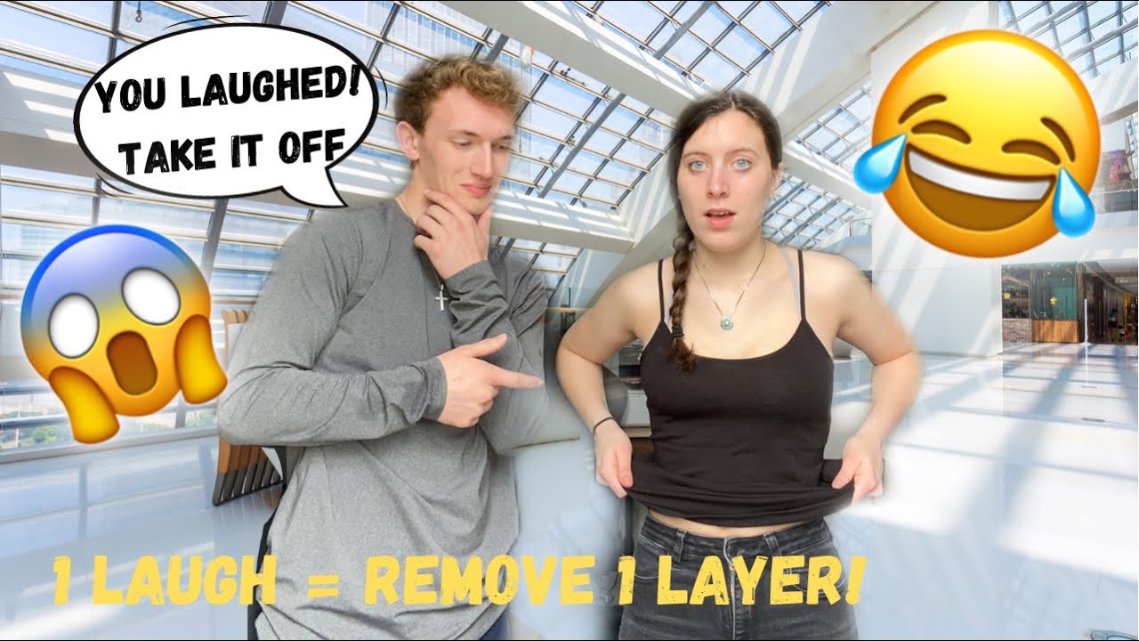 1 LAUGH = REMOVE 1 LAYER OF CLOTHING WITH GIRLFRIEND! *CHALLENGE* - YouTube