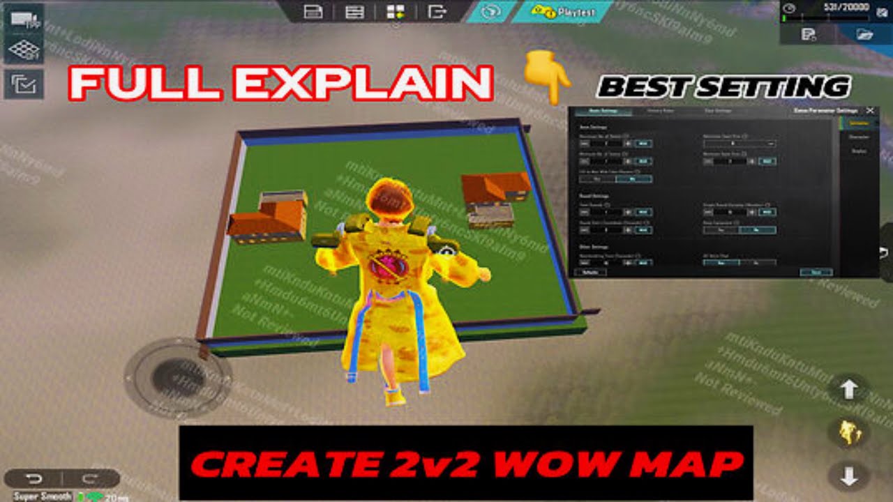 HOW TO CREATE 2v2 WOW MAP IN PUBG MOBILE| BEST SETTING AND IN SIMPLE ...