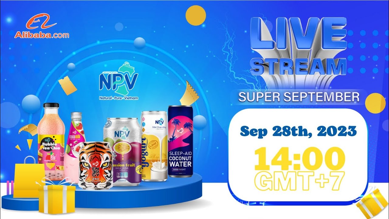 Alibaba's Super September NPV Juice Livestream | NPV Beverage - YouTube