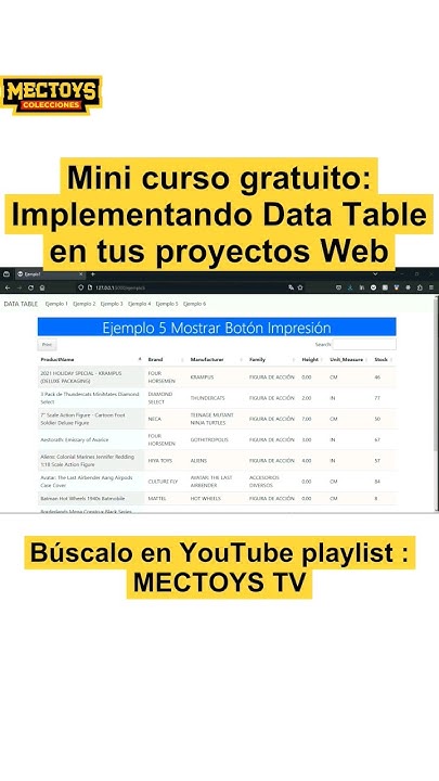 MasterClass: Desarrollo Web con DataTables| Serie de 8 Videos en ...