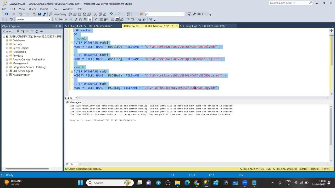 Mssql Understanding System Database File Movement By Example Youtube