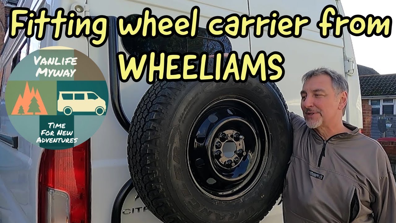 Wheeliams spare WHEEL CARRIER fitting and review. - YouTube