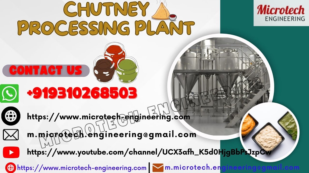 Chutney Processing Plant, Ketchup Processing Plant, Hot Sauce Processing Plant, - YouTube