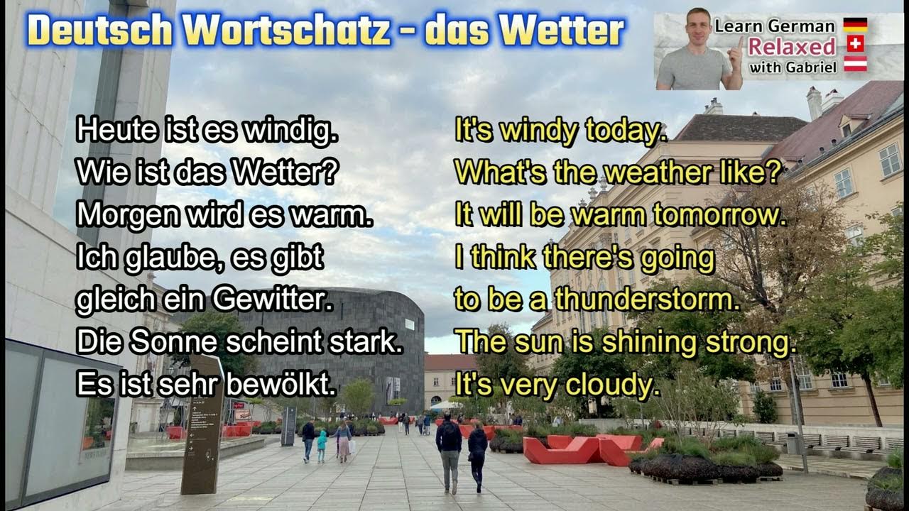 Learn German Vocabulary 7 das Wetter - Wortschatz Deutsch lernen - YouTube
