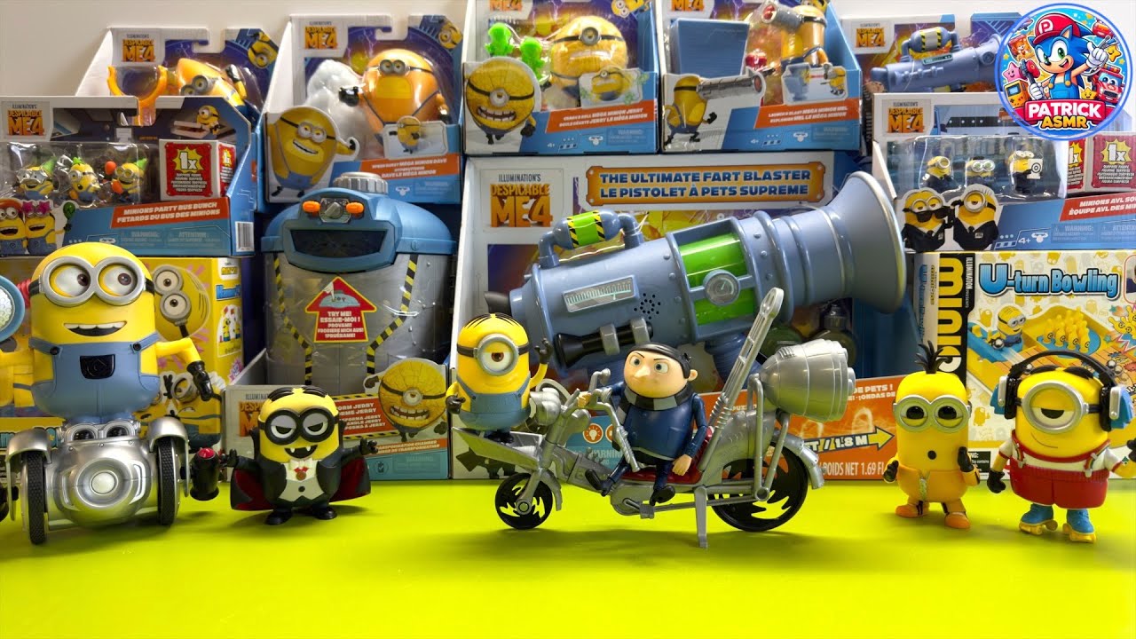 DESPICABLE ME 4 toy collection unboxing review| Minions | Transform ...