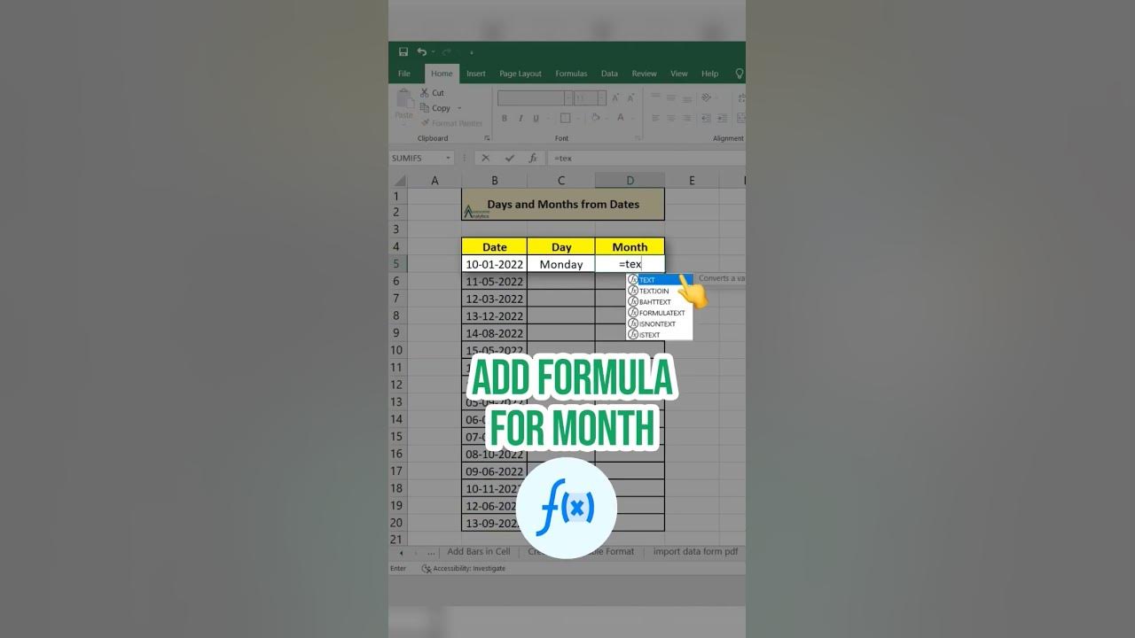 📅 Exceltips Learn The Days And Months Shortcut For Easy Date Calculations🗓️ Msexcel Youtube
