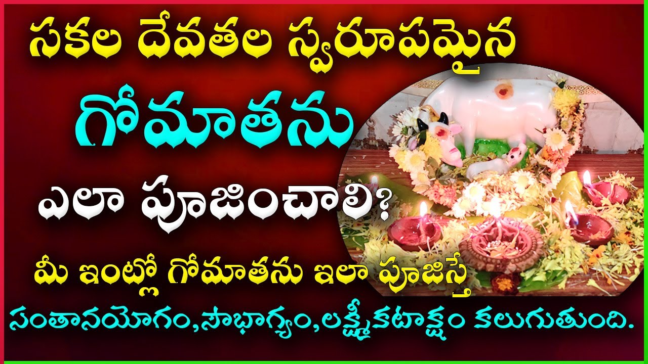 Gomatha Pooja Vidhanam in Telugu | Gomatha Pooja Ela Cheyali | Gomatha ...