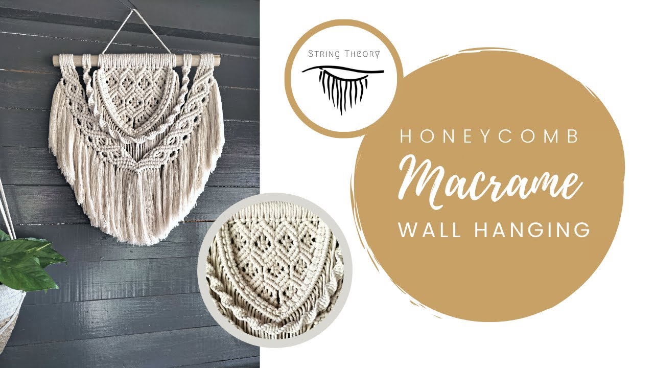 Honeycomb Macrame Wall Hanging | DIY Tutorial | Beginner to Intermediate | Step by Step Guide ...