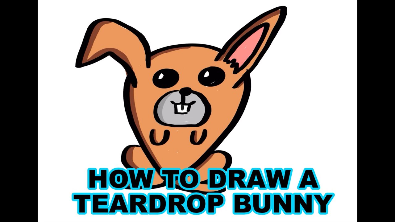 How to draw a teardrop bunny - YouTube