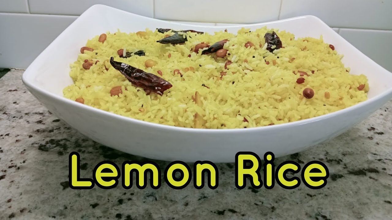 Easy and tasty Lemon Rice/ Lunch box recipe - YouTube