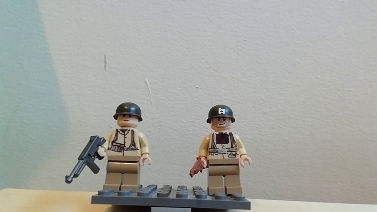 Custom Lego WWII Us Army Ranger and Thompson gunner - YouTube