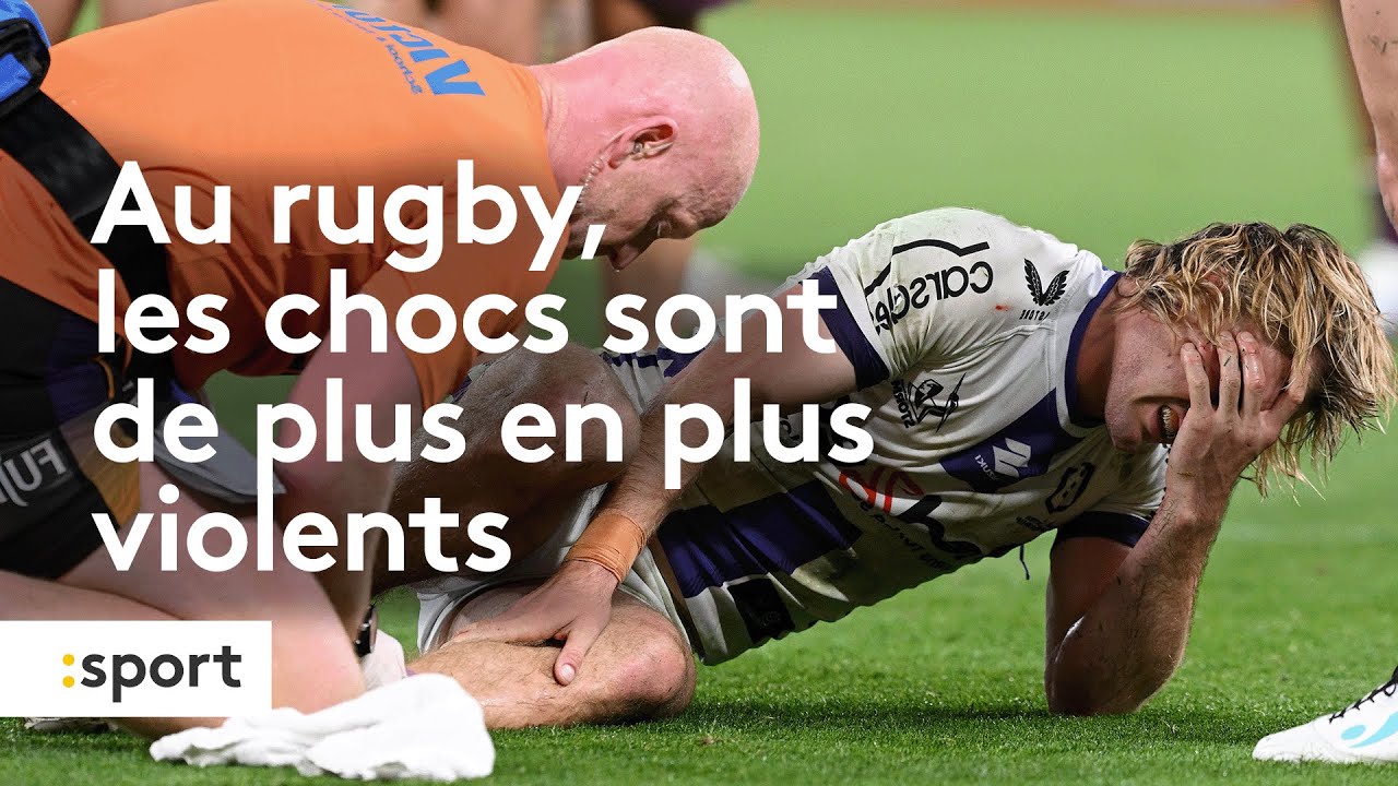 Au rugby, les chocs sont de plus en plus violents - YouTube