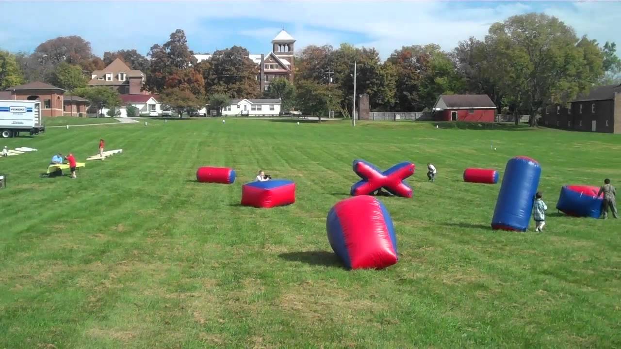 Backyard Bounce Laser Tag! - YouTube