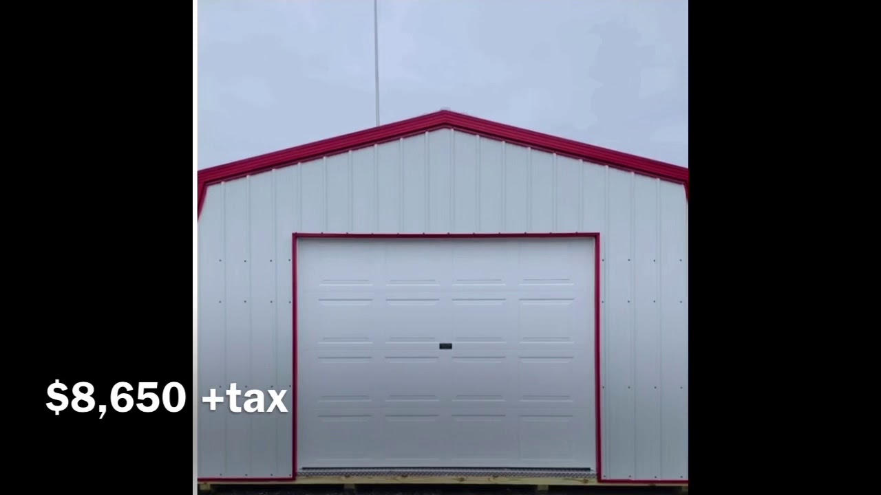 16x30 portable garage - YouTube