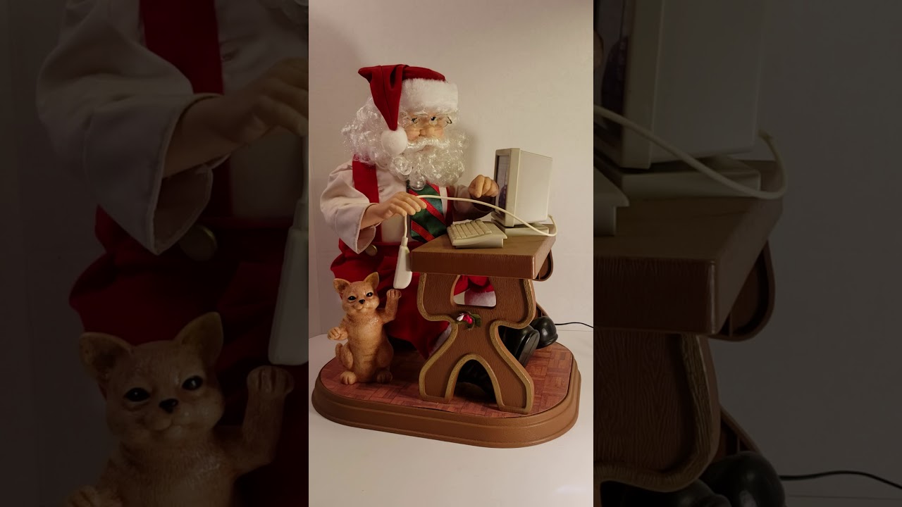 Computer Santa Claus Checking Names Twice - YouTube