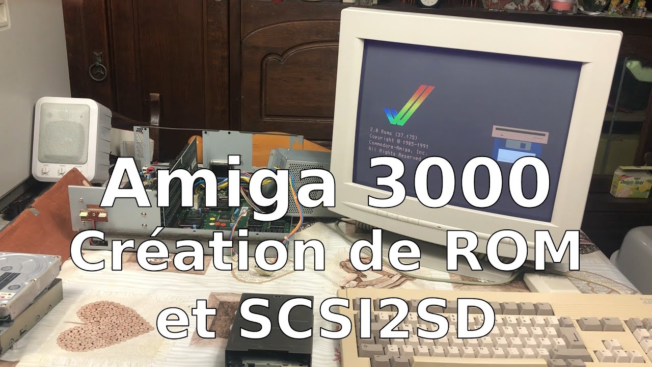 Amiga 3000 Création ROM et SCSI2SD - YouTube