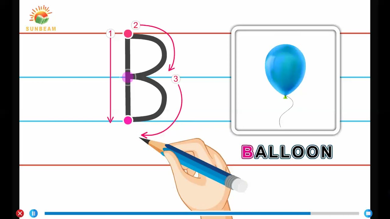 Writing the letter - B (Capital) - YouTube