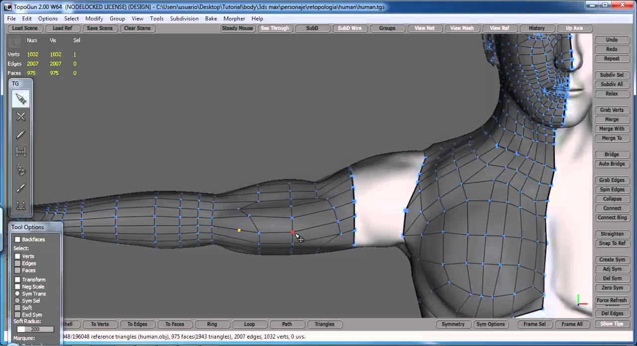 creating character retopologize character part 4/7 - YouTube