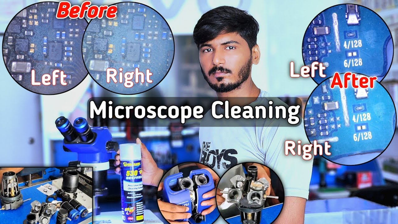 Microscope Cleaning Dust Remove And i Pices Cleaning And Lamination ...