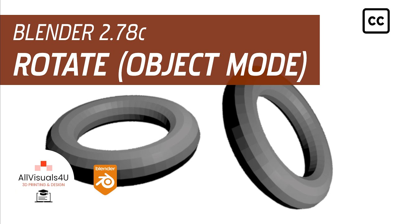 Blender Tutorial - Feature - Rotate (Object Mode) - YouTube