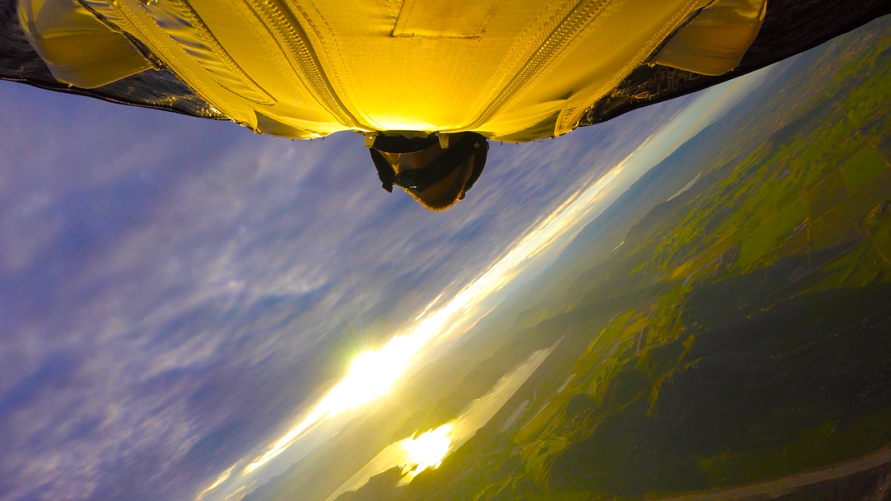 Wingsuit Balloon Jump in 4k - YouTube