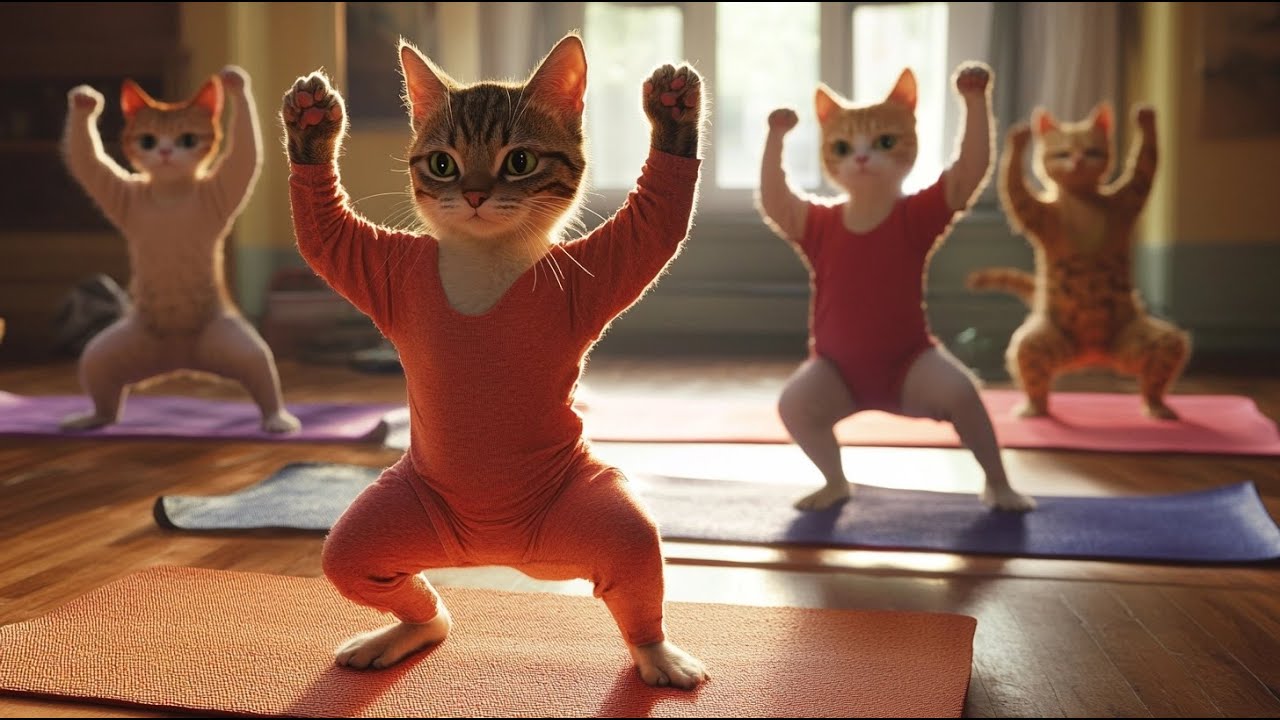 Yoga Cats 🧘‍♀️ | Purrfect Poses, Deep Breaths & Fluffy Zen Moments ...