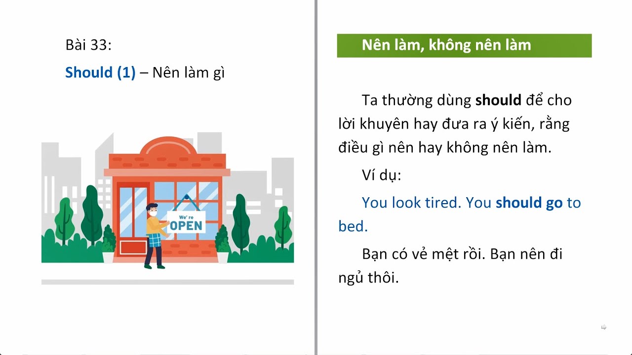 English Grammar in Use (33) - Should (1) - YouTube