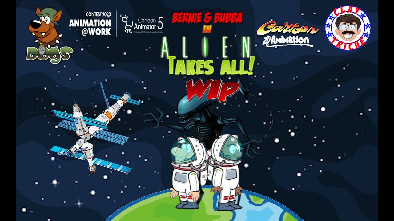 "Animation At Work 2023" Bernie & Bubba: Alien Takes all (WIP) - YouTube