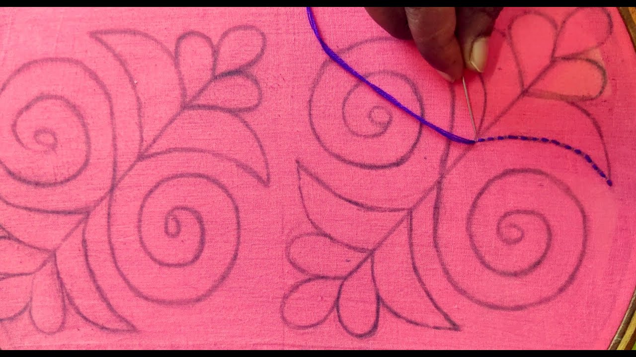 Hand embroidery simple & easy nakshi kantha design tutorial,Noksi katha ...