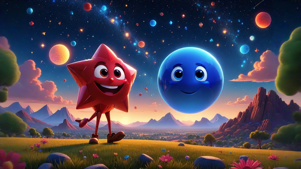 Seven Dancing Stars Light the Sky | Nighttime Counting Song for Kids ...