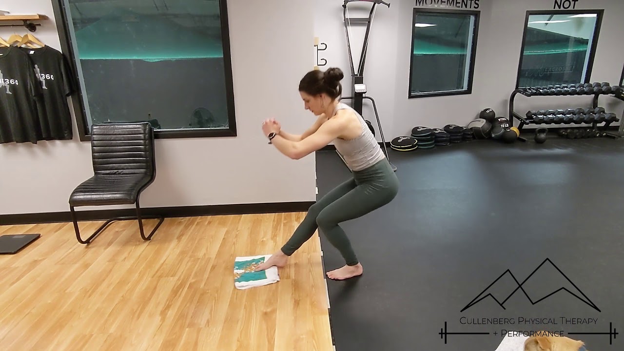 Single Leg Squat Forward Slider - YouTube