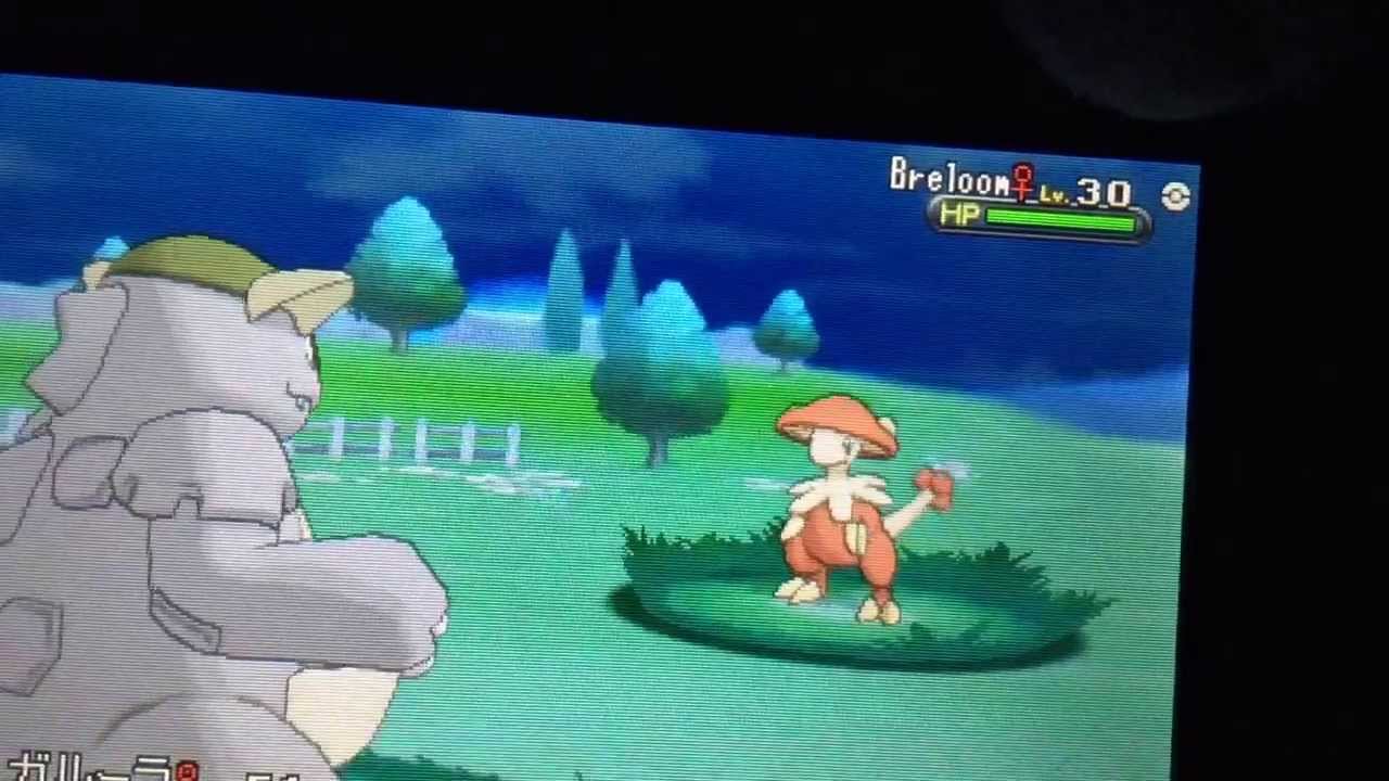 Pokemon X and Y catching shiny breloom!!! - YouTube