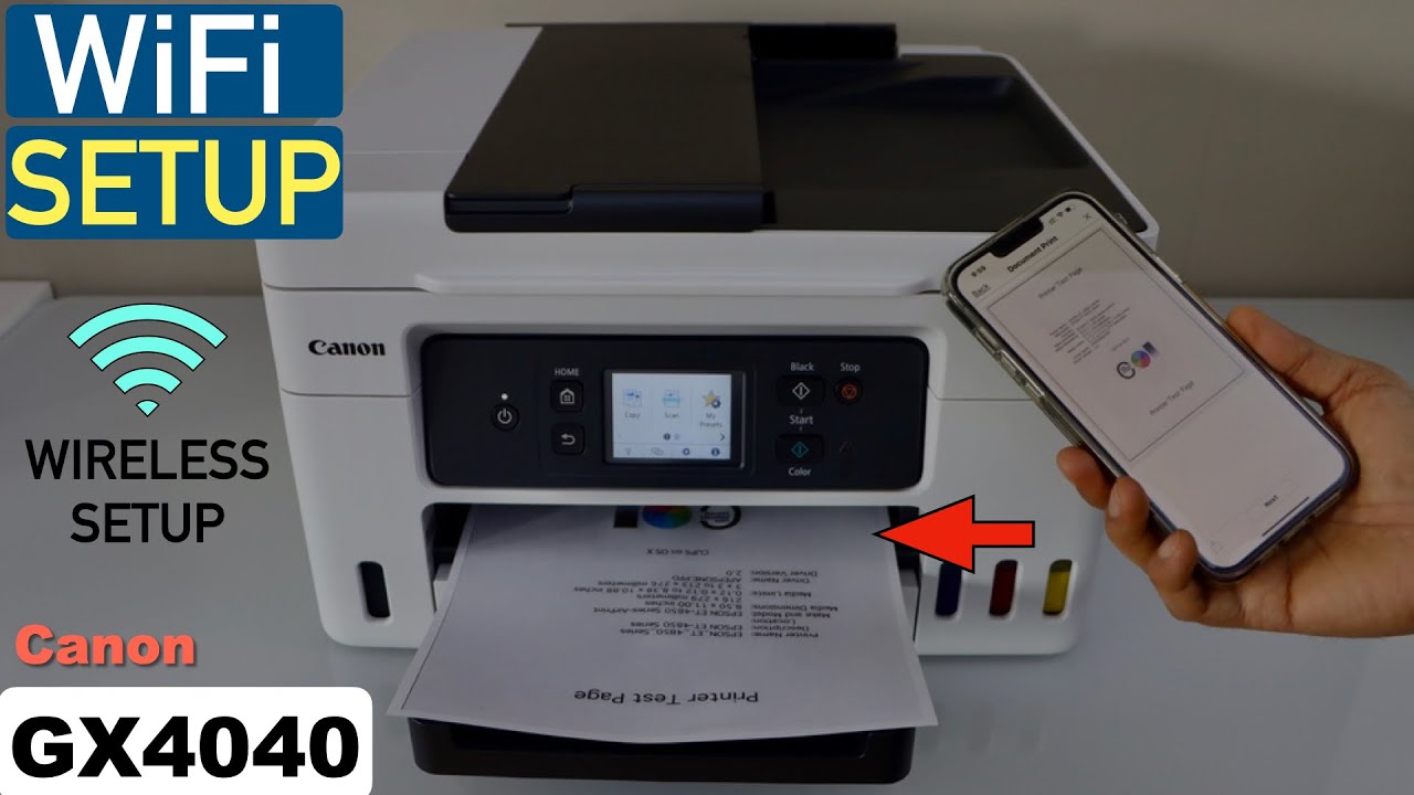 Canon MAXIFY GX4040 WiFi Setup, Connect To Wireless Network, Add In ...