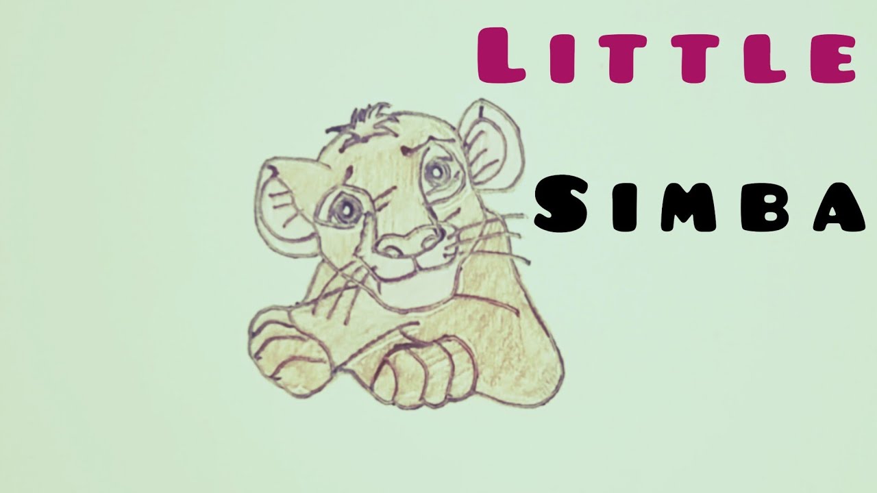 How to draw the lion king - simba easy step by step || Simba drawing ...