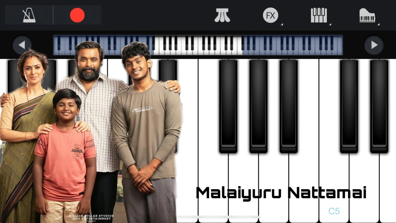 Malaiyuru Nattamai Piano Tutorial | Mambattiyan | Tourist Family | Perfect Piano - YouTube