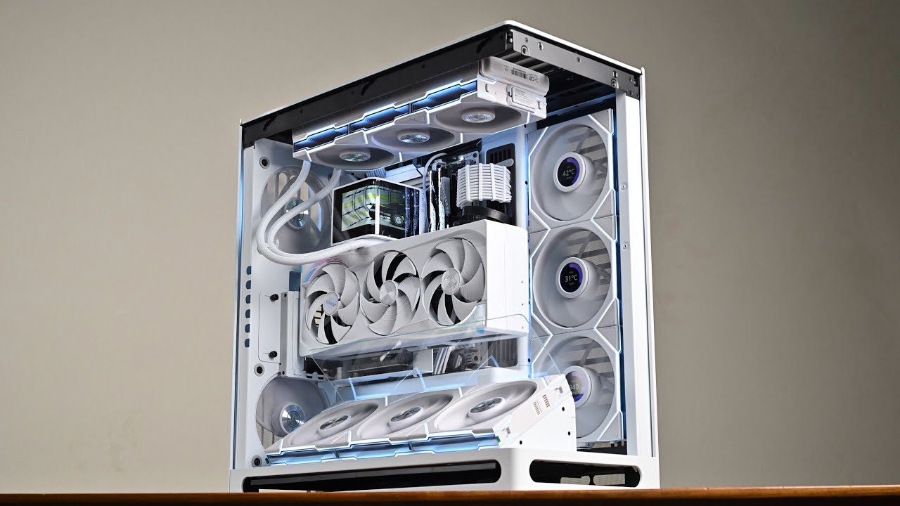 ULTIMATE ALL WHITE GAMING PC BUILD🤴 RYZEN 980OX 3D + RTX 5090🔥 #pcbuild ...