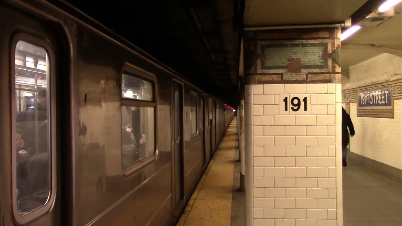IRT Broadway/7th Avenue Line: 1 Trains at 191 St [R62, R62A] - NYC Subway - YouTube