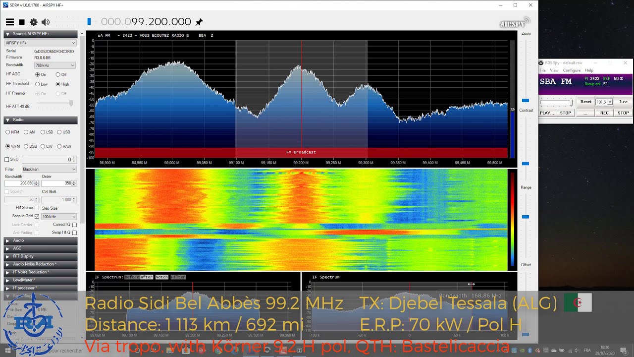 DX FM via Tropo: 5 stations from Tessala (ALG), 1 113 km with local ...