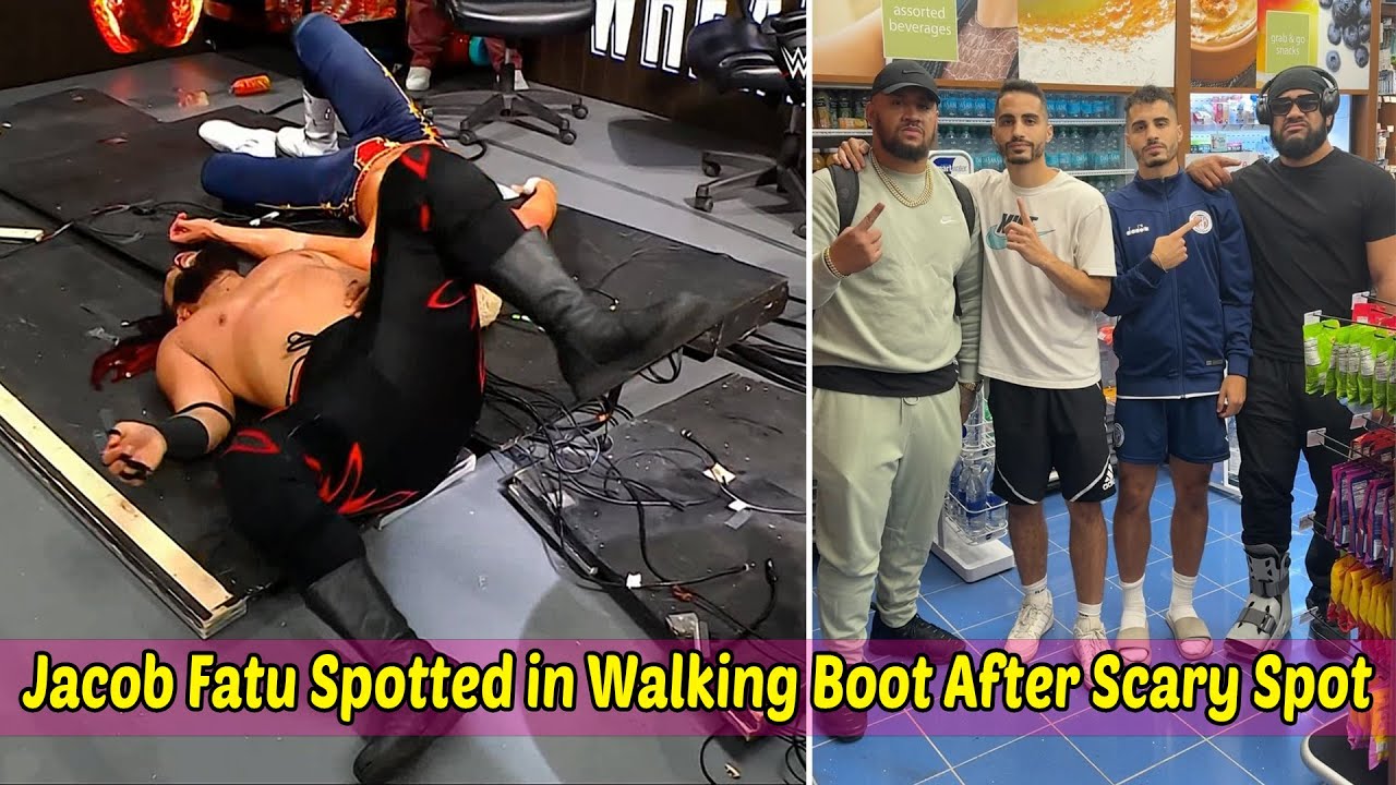 Jacob Fatu Spotted in Walking Boot After Scary WWE SummerSlam Spot ...