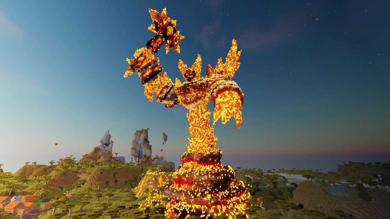 Minecraft Timelapse, Ragnaros Build Schematic - World of Warcraft - YouTube