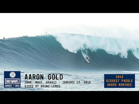 Aaron Gold at Jaws 1 - 2018 Biggest Paddle Award Nominee - WSL Big Wave Awards